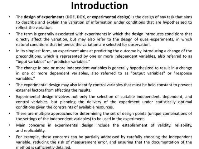 Design of experiments BY Minitab | PPTX | Logistics | Business