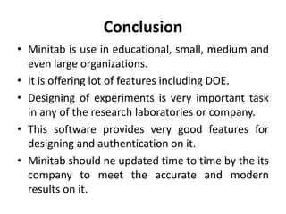 Design of experiments BY Minitab | PPTX