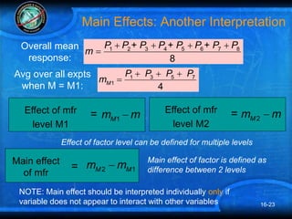 Design of experiments for mechanical engineers | PPT | Physics | Science