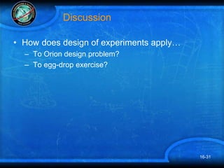 Design of experiments for mechanical engineers | PPT | Physics | Science