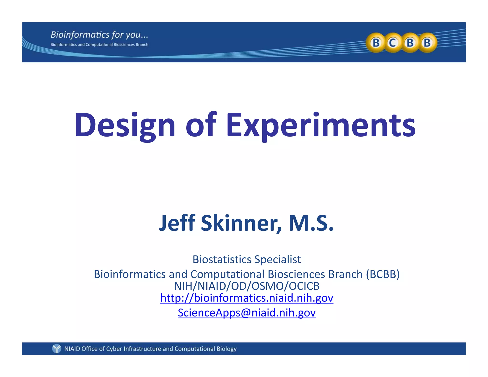 Design of experiments | PDF