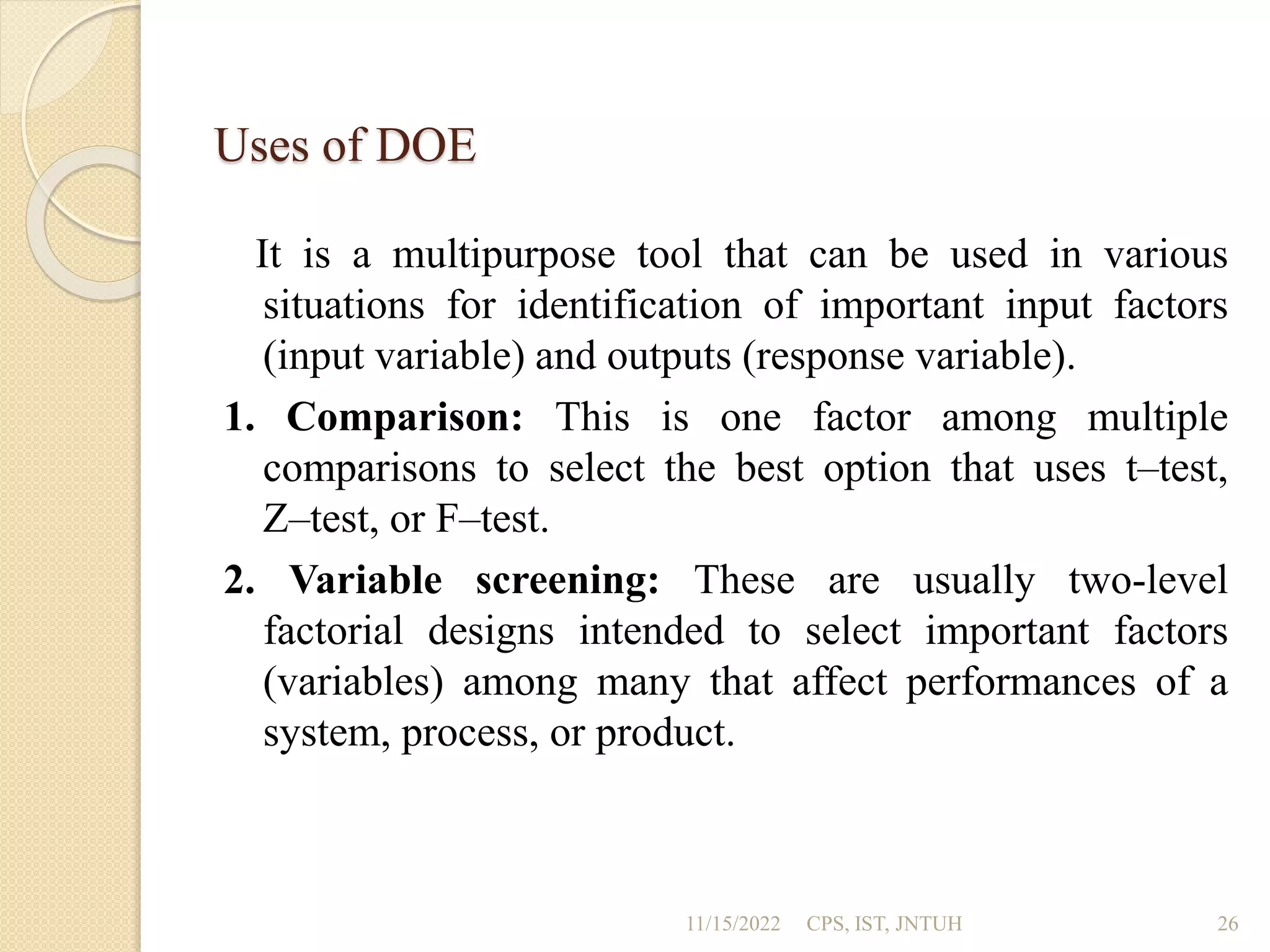 Design of Experiments (DOE) | PPTX