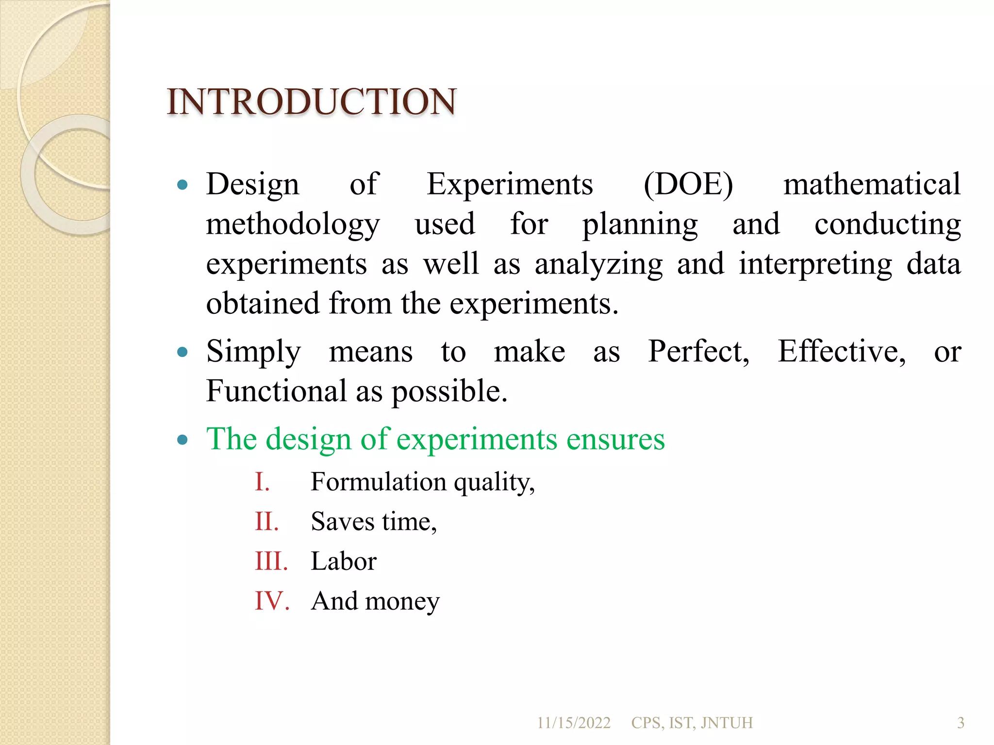 Design of Experiments (DOE) | PPTX