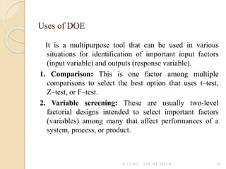 Design of Experiments (DOE) | PPTX