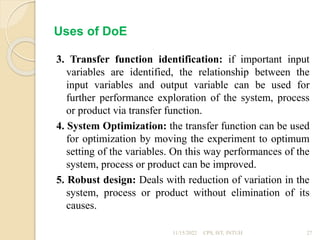 Design of Experiments (DOE) | PPTX