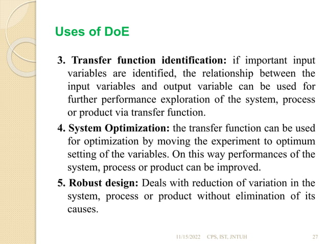 Design of Experiments (DOE) | PPTX