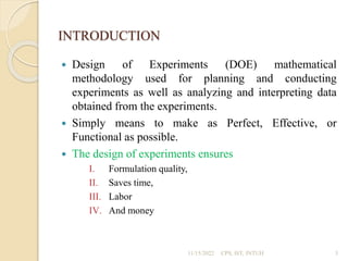 Design of Experiments (DOE) | PPTX