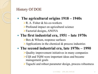 Design of Experiments (DOE) | PPTX