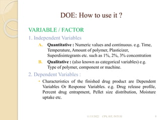 Design of Experiments (DOE) | PPTX