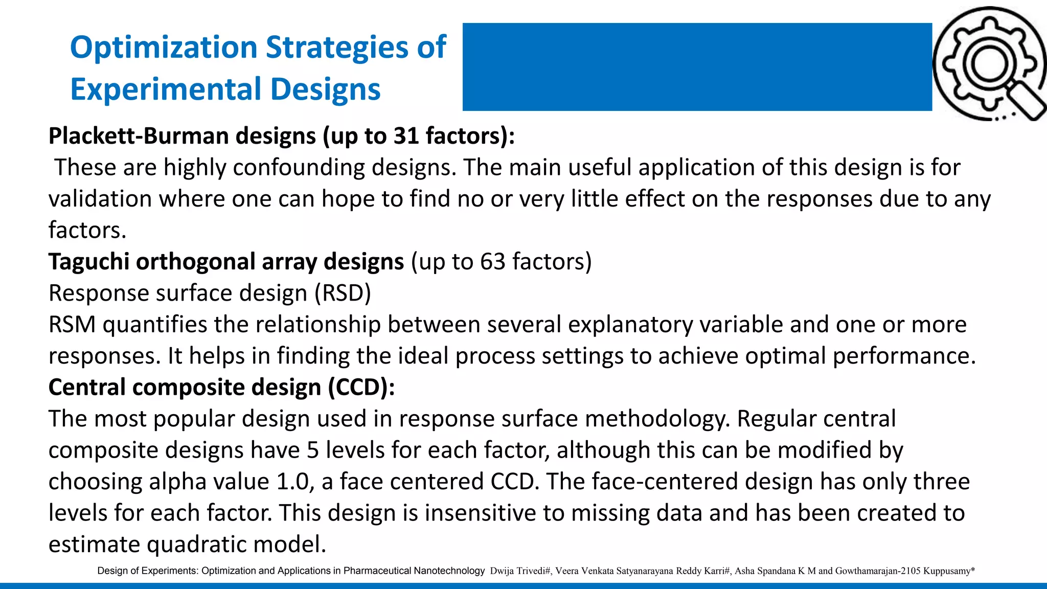 Design of experiments formulation development exploring the best ...