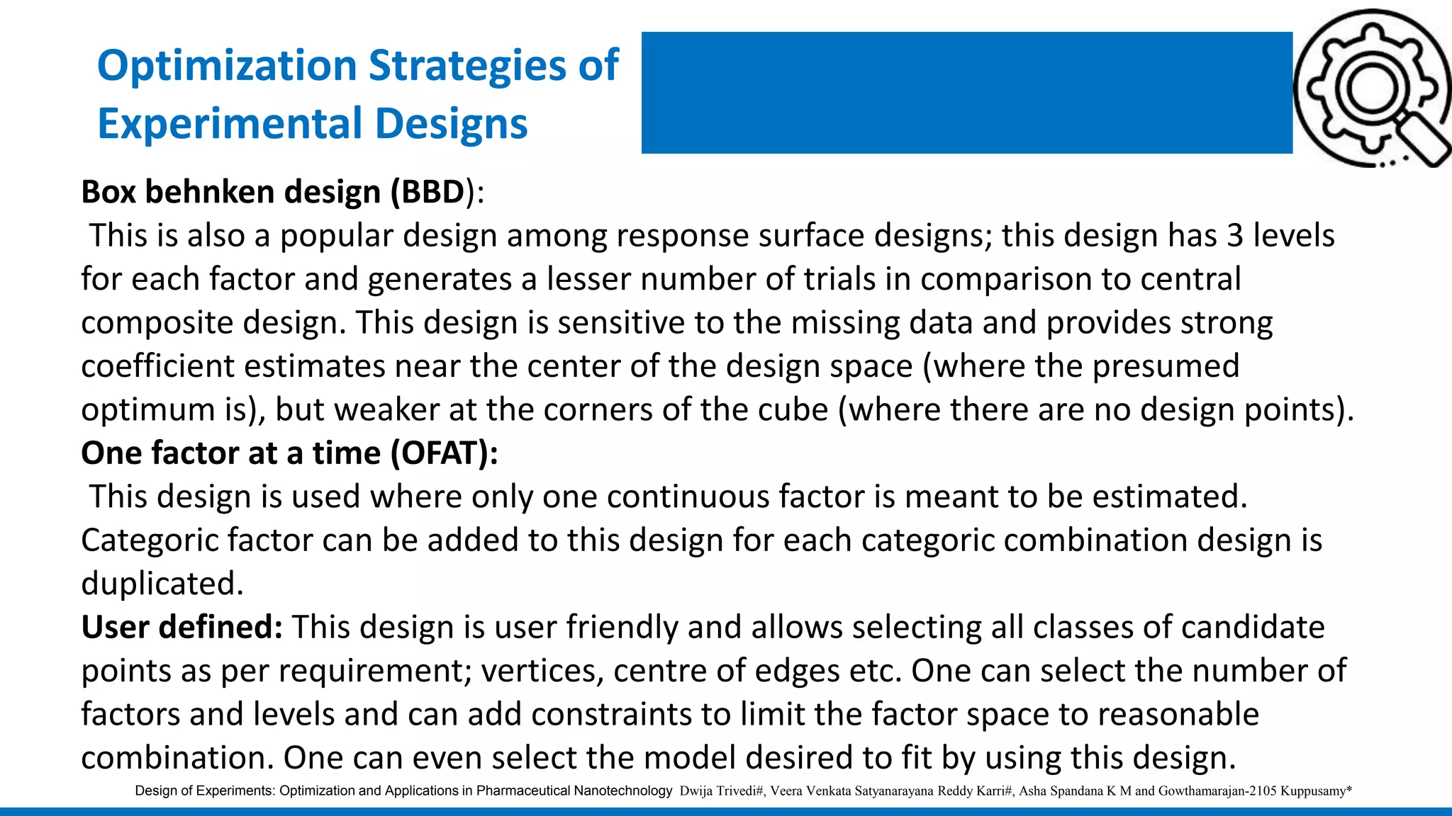Design of experiments formulation development exploring the best ...