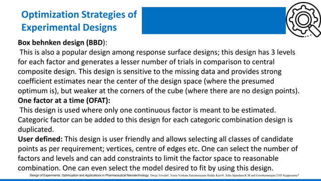 Design of experiments formulation development exploring the best practices (doe) | PPTX