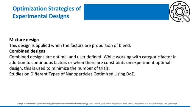 Design of experiments formulation development exploring the best practices (doe) | PPTX