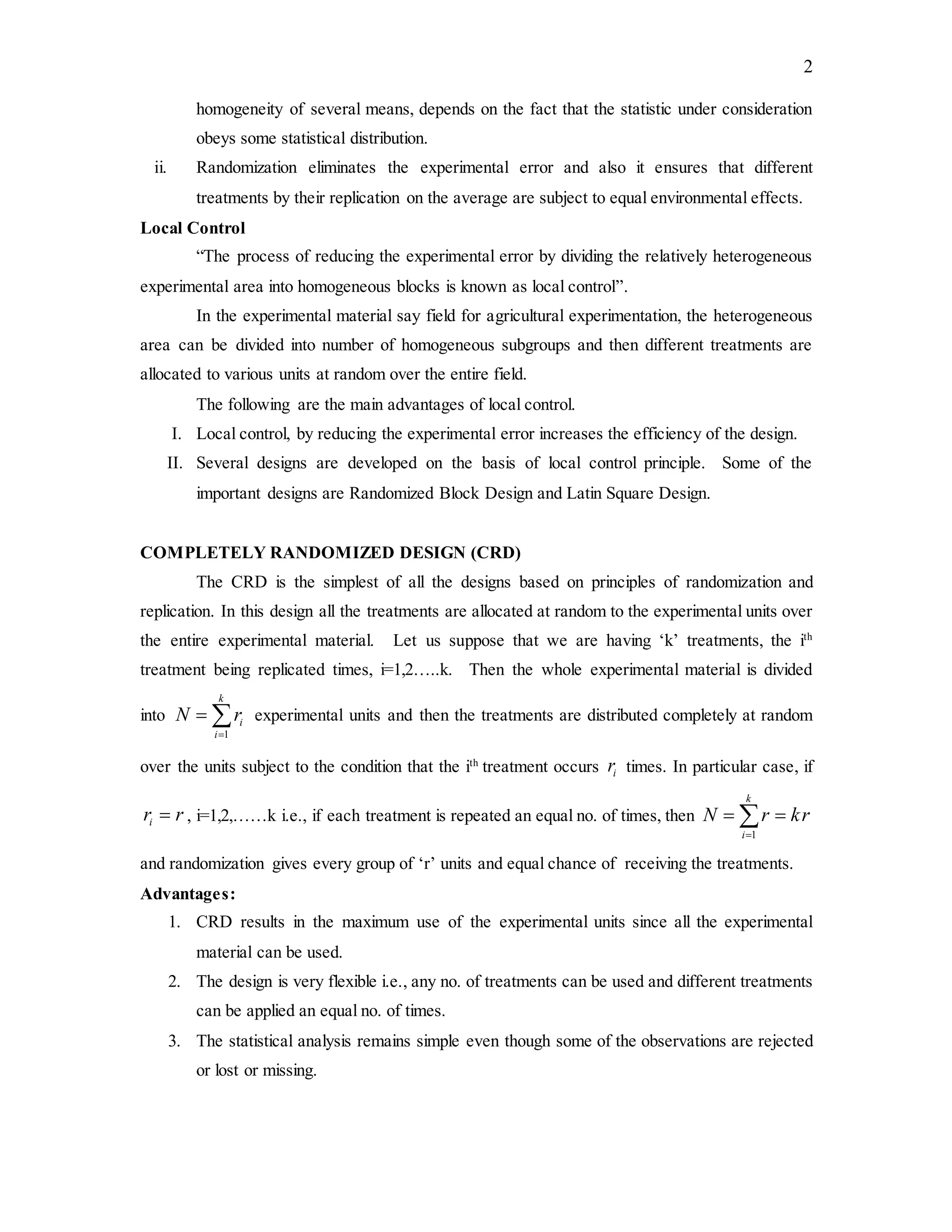 Design of experiments( | DOC