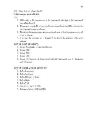 Design of experiments( | DOC