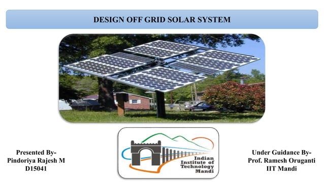 Design off grid solar PV system | PPTX