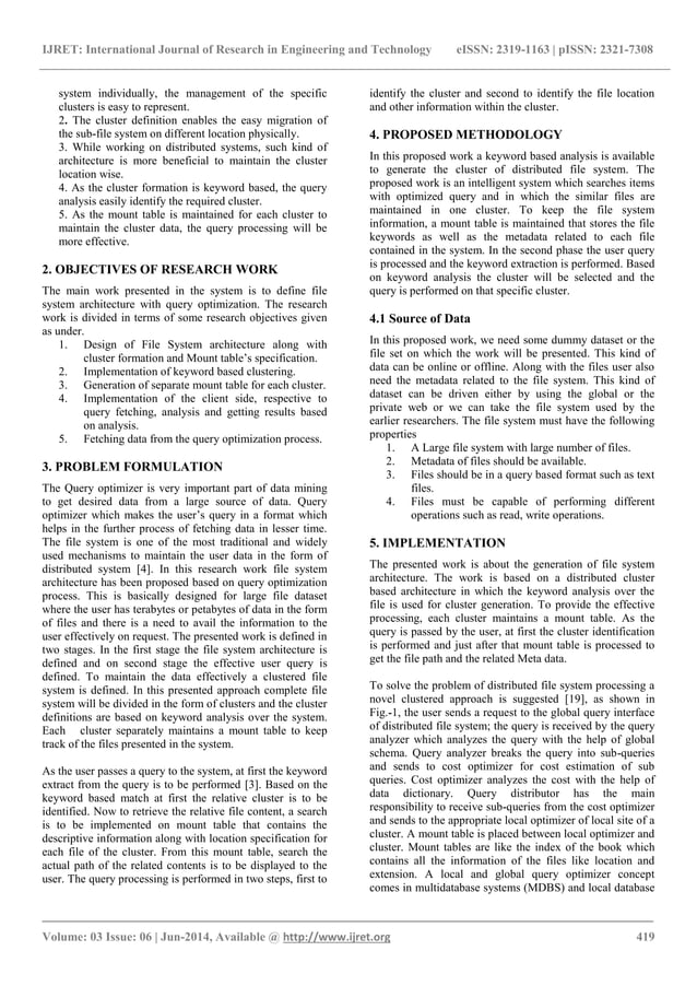 Design Of File System Architecture With Cluster Pdf Search Internet