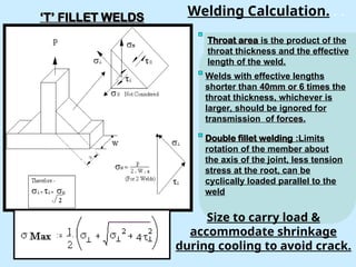 DESIGN OF FILLET WELD.ppt process requied for weld | PPT