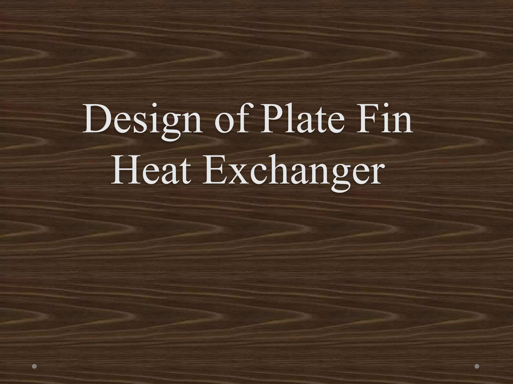 Design of fin plate heat exchanger | PDF