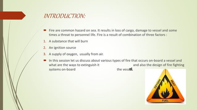 Fire Fighting system on ship | PPTX
