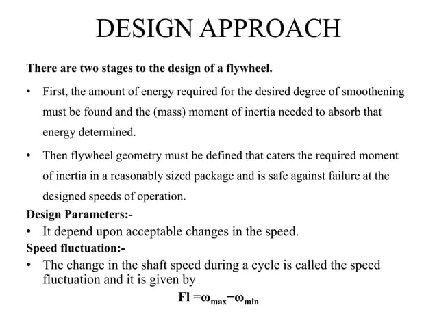 Design of flywheel | PPTX