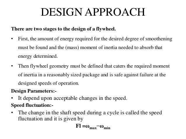 Design of flywheel