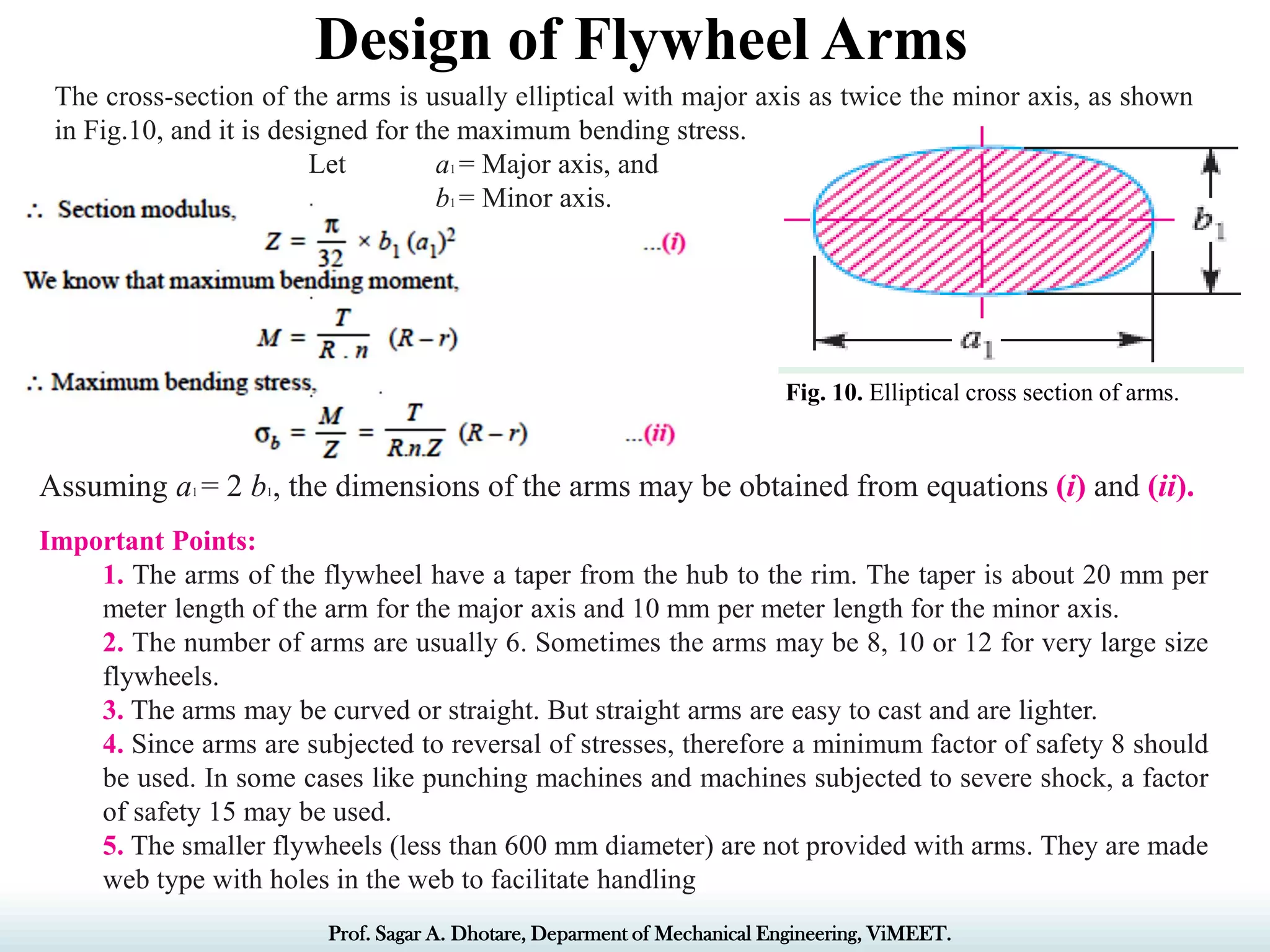 Design of flywheel theory and numericals prof. sagar a dhotare | PDF