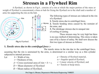 Design of flywheel theory and numericals prof. sagar a dhotare | PDF