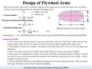 Design of flywheel theory and numericals prof. sagar a dhotare | PDF
