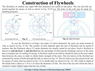 Design of flywheel theory and numericals prof. sagar a dhotare | PDF