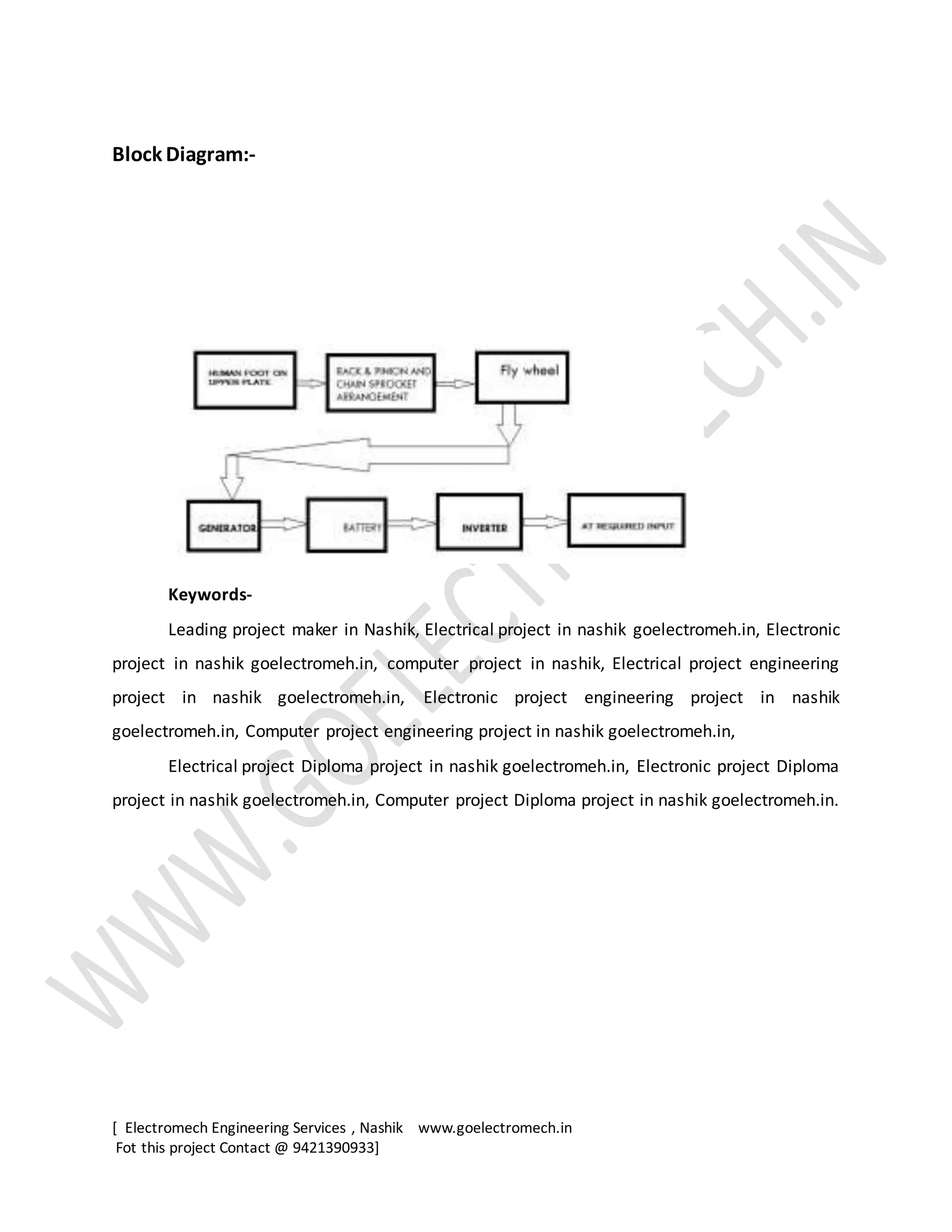 Design of foot step power generation system | PDF
