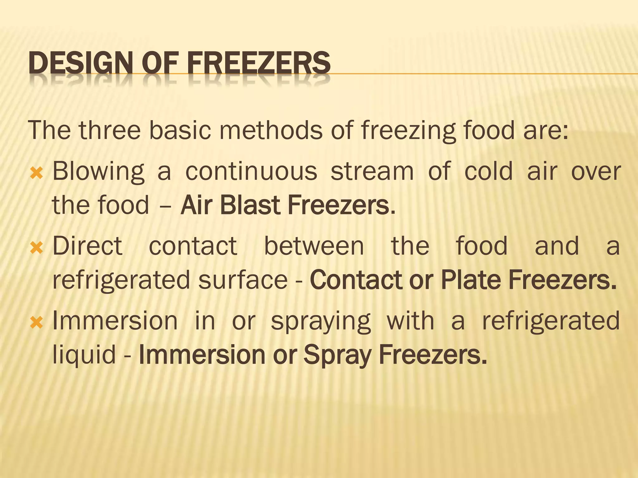 Design of freezers and cold storages | PDF
