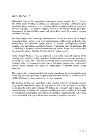 Design of G+3 considing earthquake with Etab .pdf