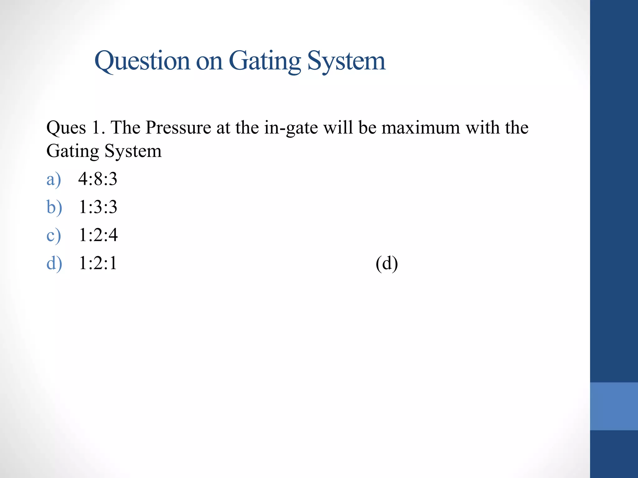 Design of gating system | PPTX