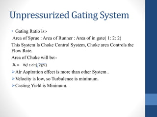 Design of gating system | PPTX