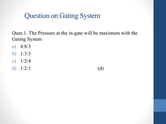 Design of gating system | PPTX
