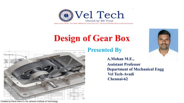 Design of Transmission System- GEAR BOX | PPT