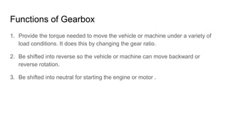 Design of Transmission System- GEAR BOX | PPT