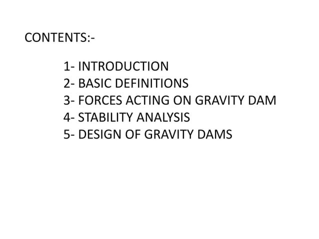 Design of gravity dams | PPTX