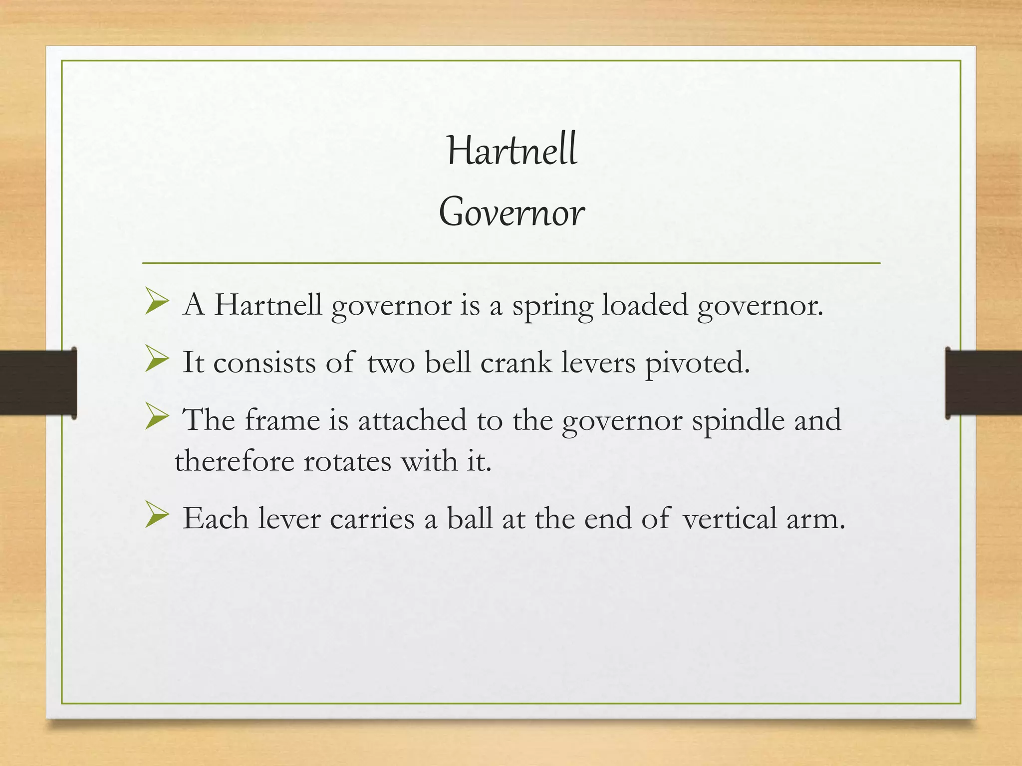 Design of hartnell governor | PPTX