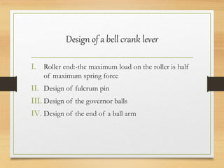 Design of hartnell governor | PPTX