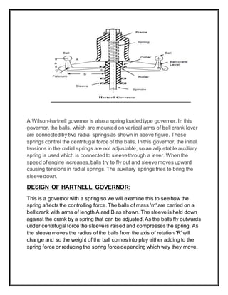 Design of hartnell governor | DOCX