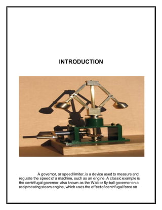 Design of hartnell governor | DOCX