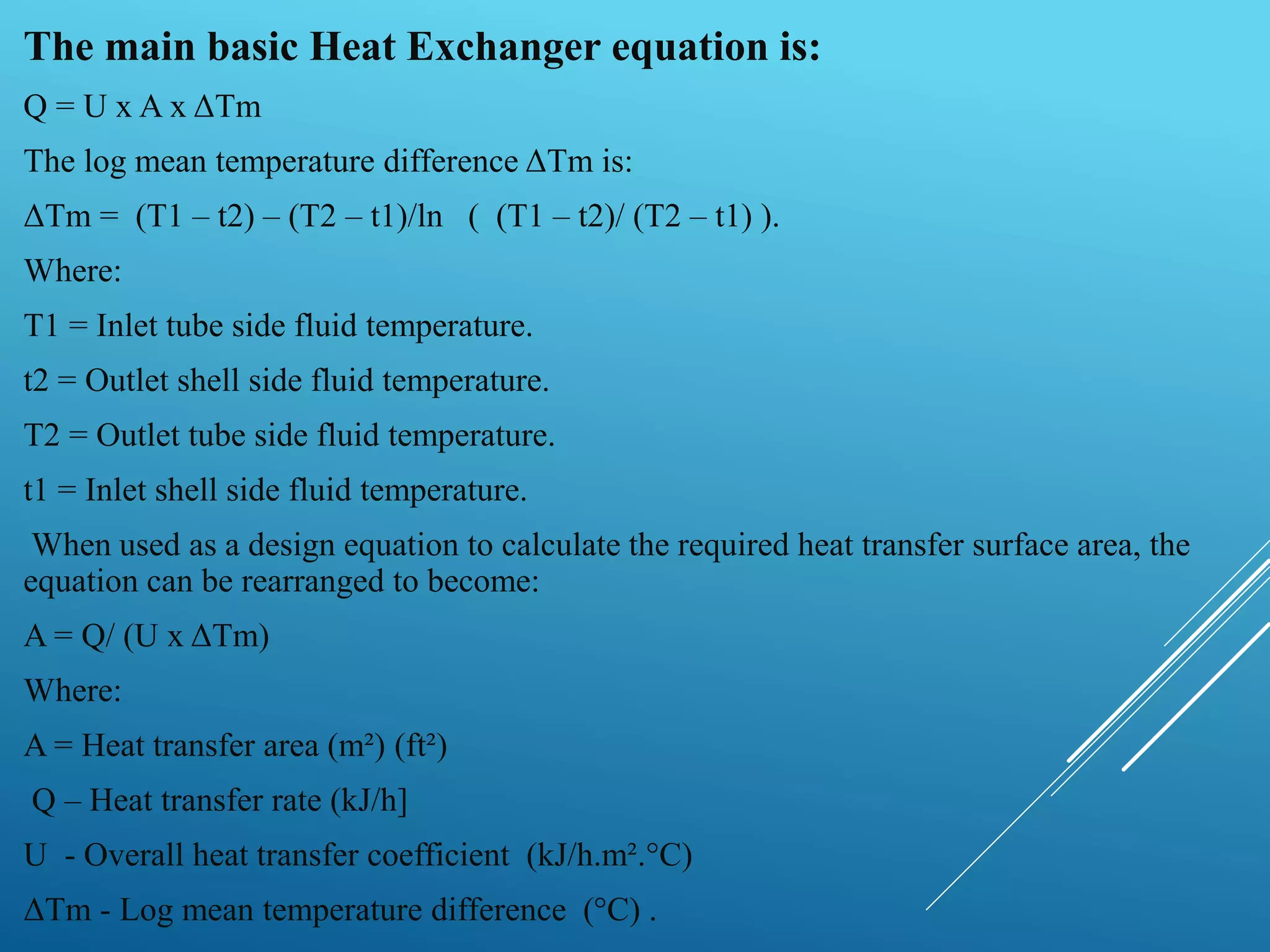 Design of heat exchanger | PPTX
