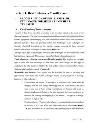 Design of heat exchanger | PDF