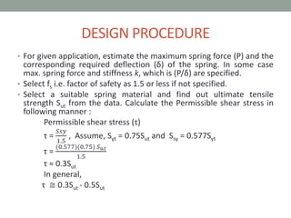 Design of helical spring | PPTX