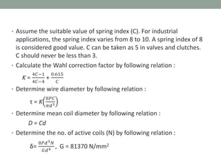 Design of helical spring | PPTX
