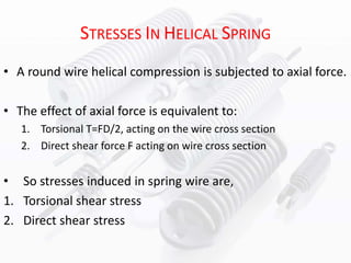 Design of helical spring against static loading | PPTX