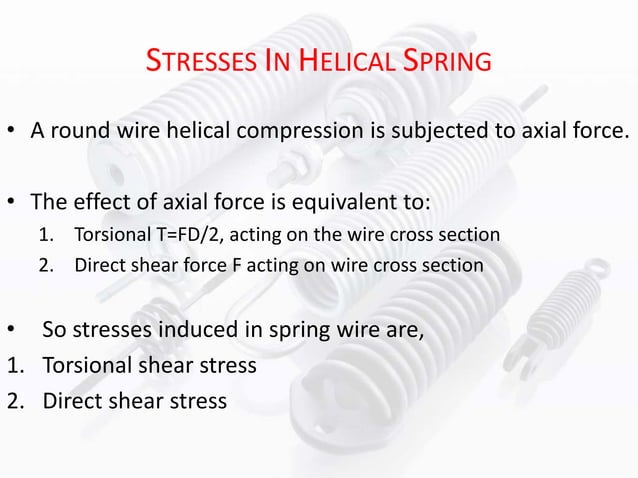 Design Of Helical Spring Against Static Loading Pptx Physics Science