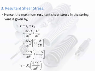Design of helical spring against static loading | PPTX